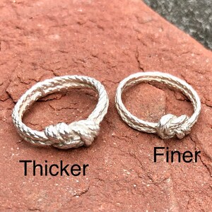 Rock Climbing Silver Figure 8 Knot Ring Fine Band - Etsy