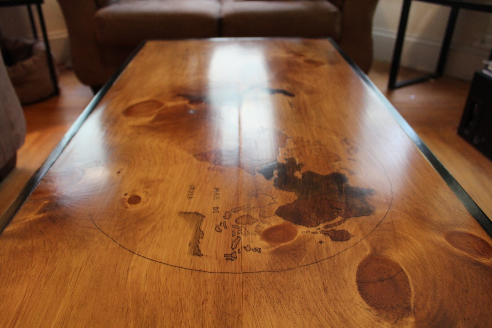 Custom World Map Coffee Table - Etsy