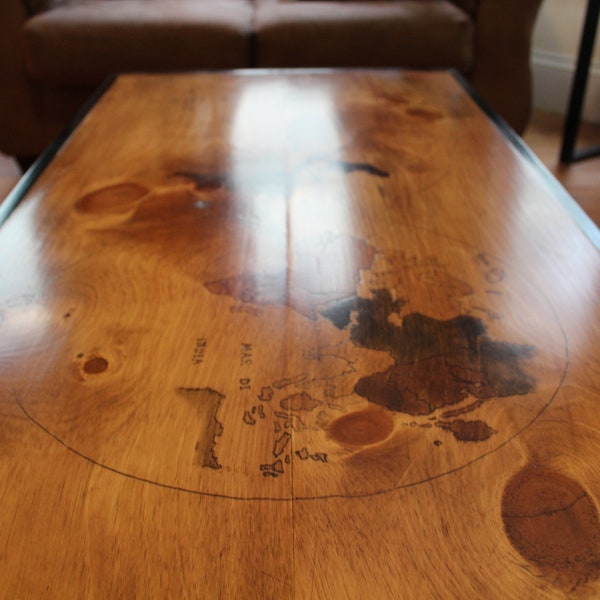 World Map Coffee Table - Etsy