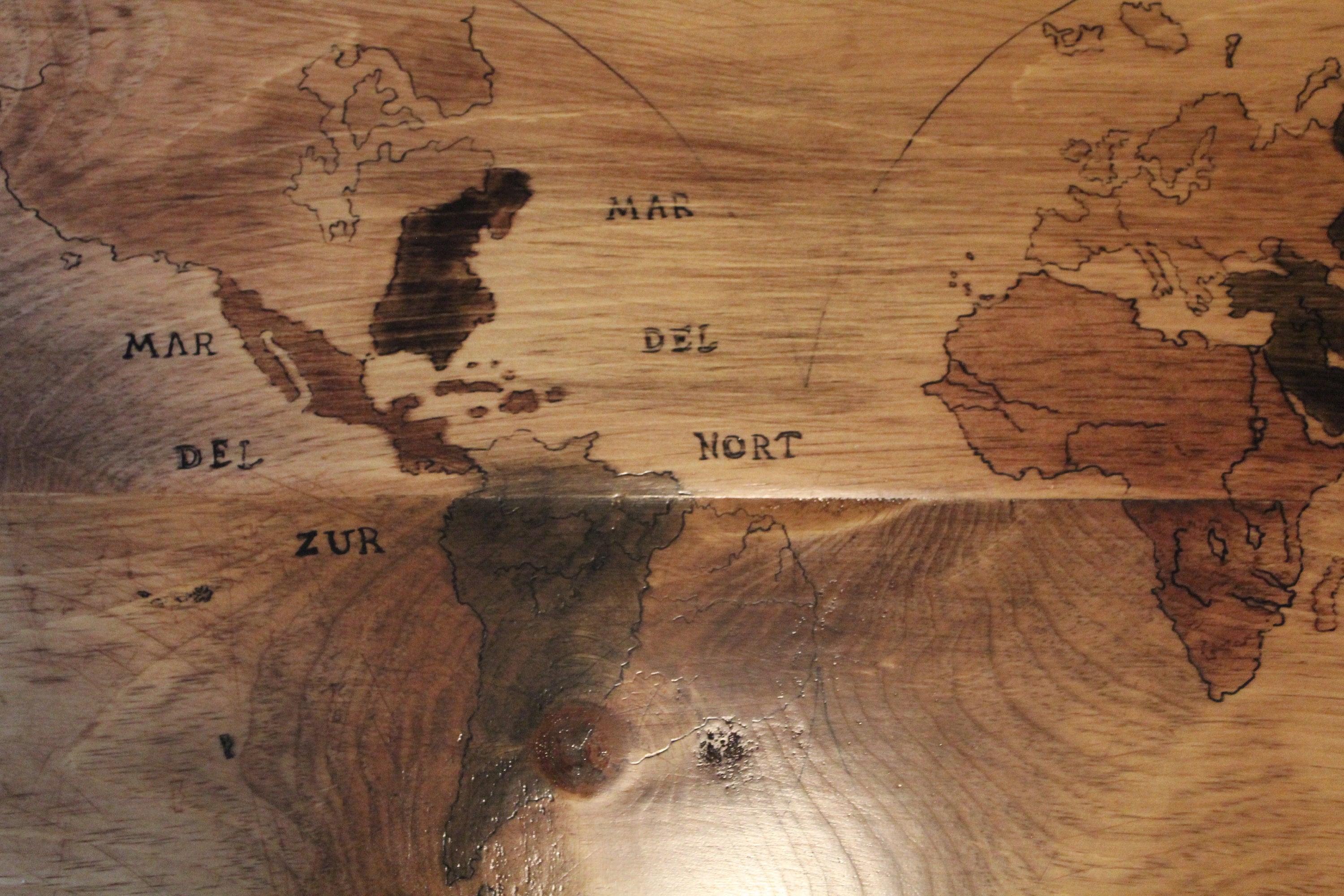 Custom World Map Coffee Table - Etsy