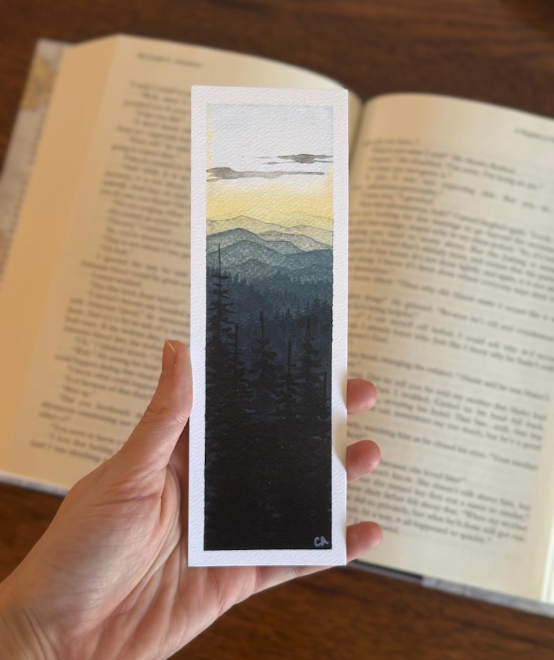 Blue Ridge Mountain Wilderness Watercolor Bookmark - Etsy
