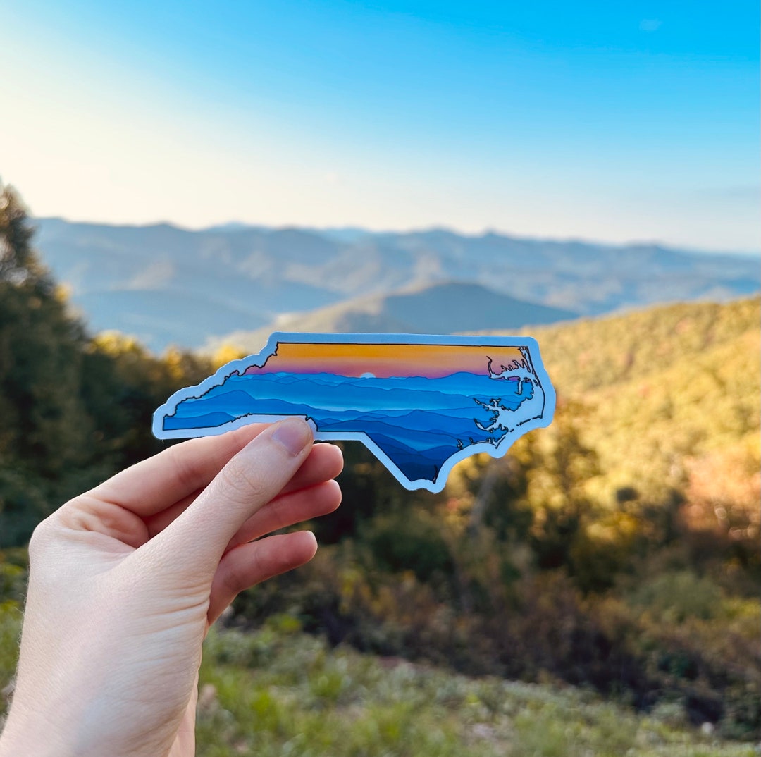 North Carolina Blue Ridge Mountain Water Resistant Sticker - Etsy
