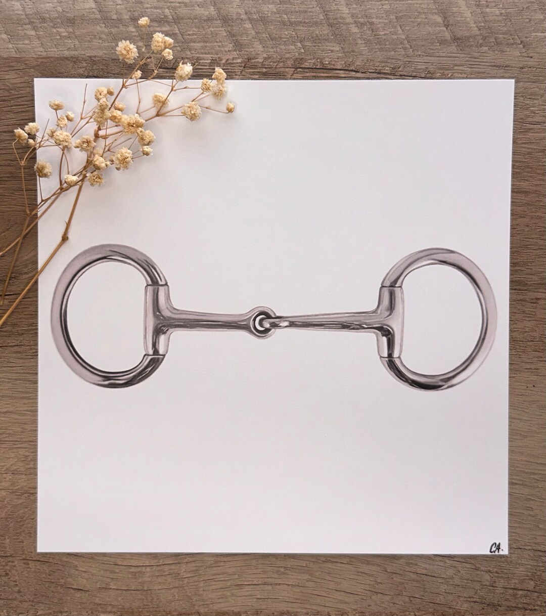 Snaffle Bit Drawing Print - Etsy