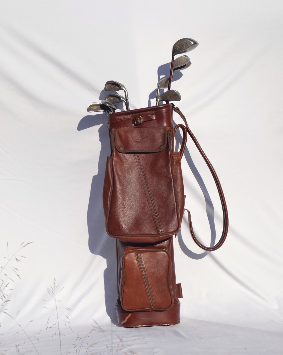 Luxury Leather Golf Bag /brown Travel Leather Golf Bag/handcrafted and ...