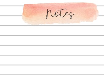Minimalist My Notes Printable - Etsy