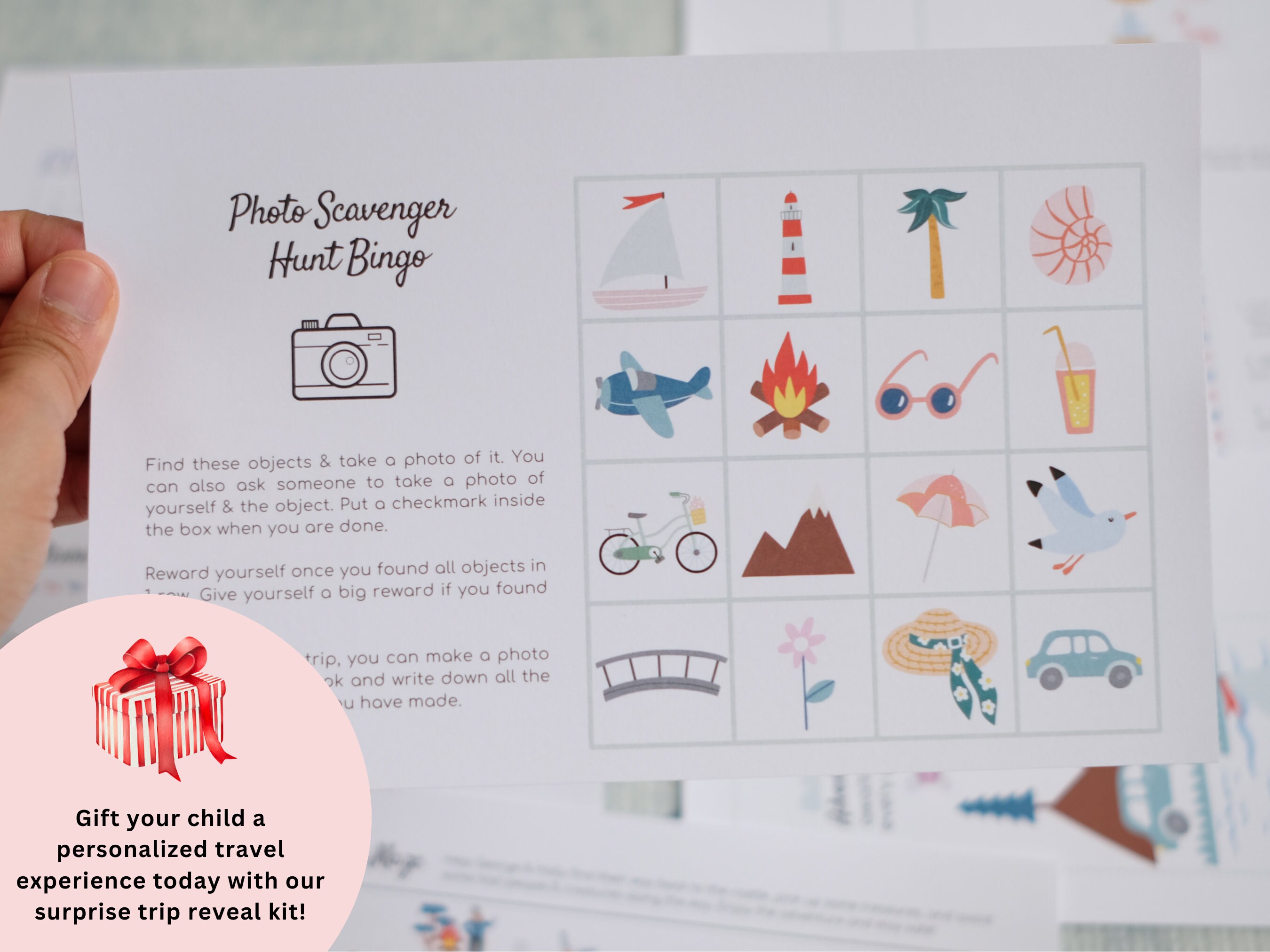 Christmas Scavenger Hunt Surprise Trip Reveal Kit Personalized Kids ...