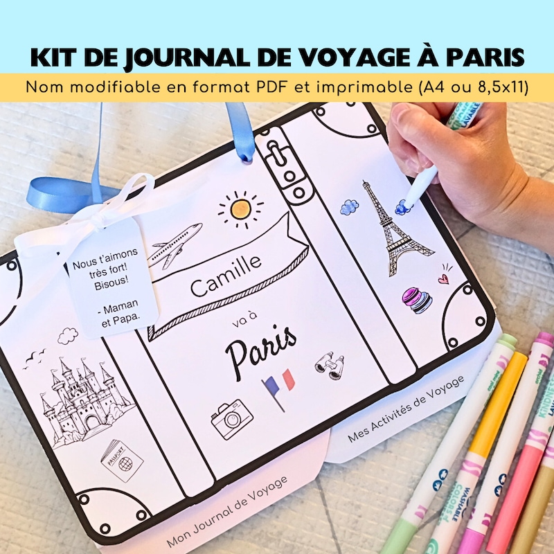 Paris Travel Journal - Etsy