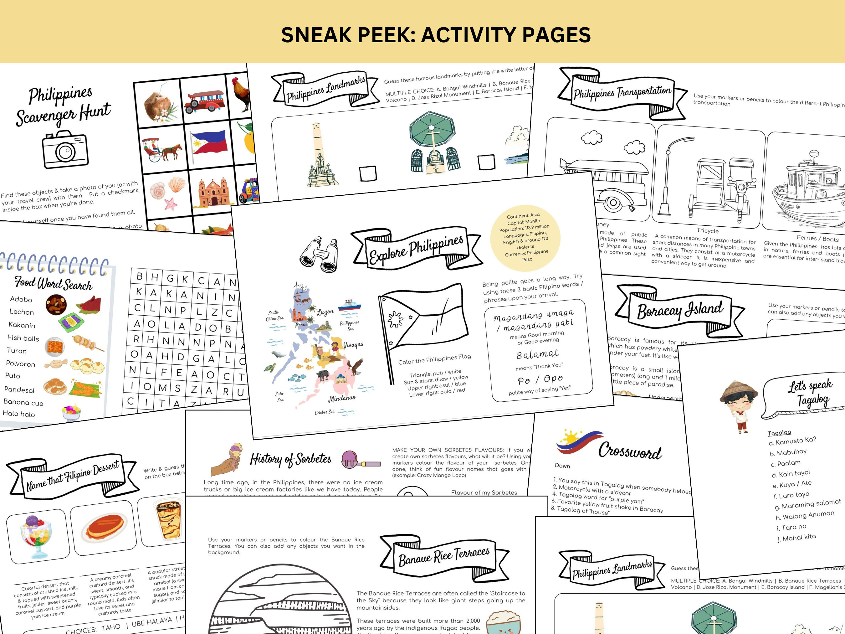 Personalized Philippines Kids Travel Journal Kit: Printable Diary ...