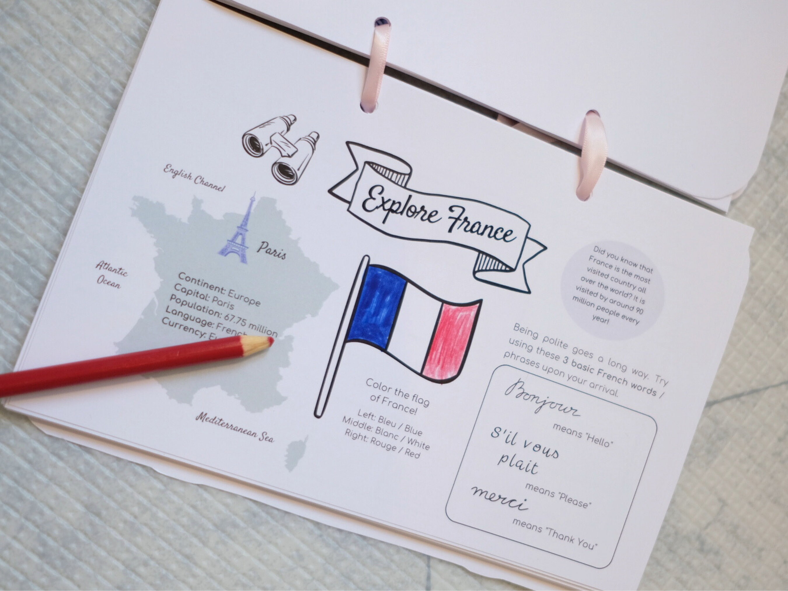 Paris Scavenger Hunt Surprise Trip Reveal Kit Personalized Kids Travel ...