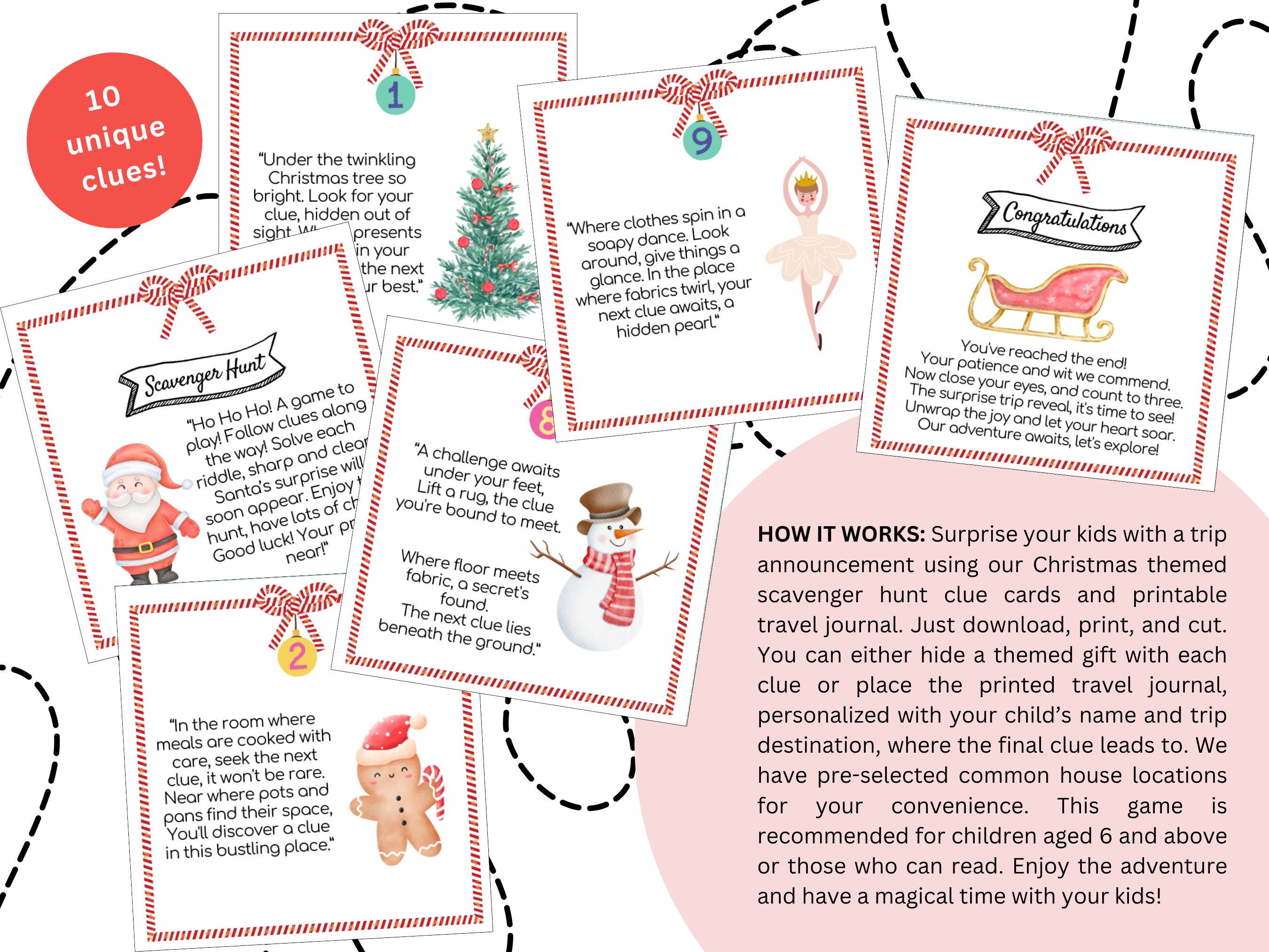 NYC Christmas Scavenger Hunt Surprise Trip Reveal Kit Personalized Kids ...