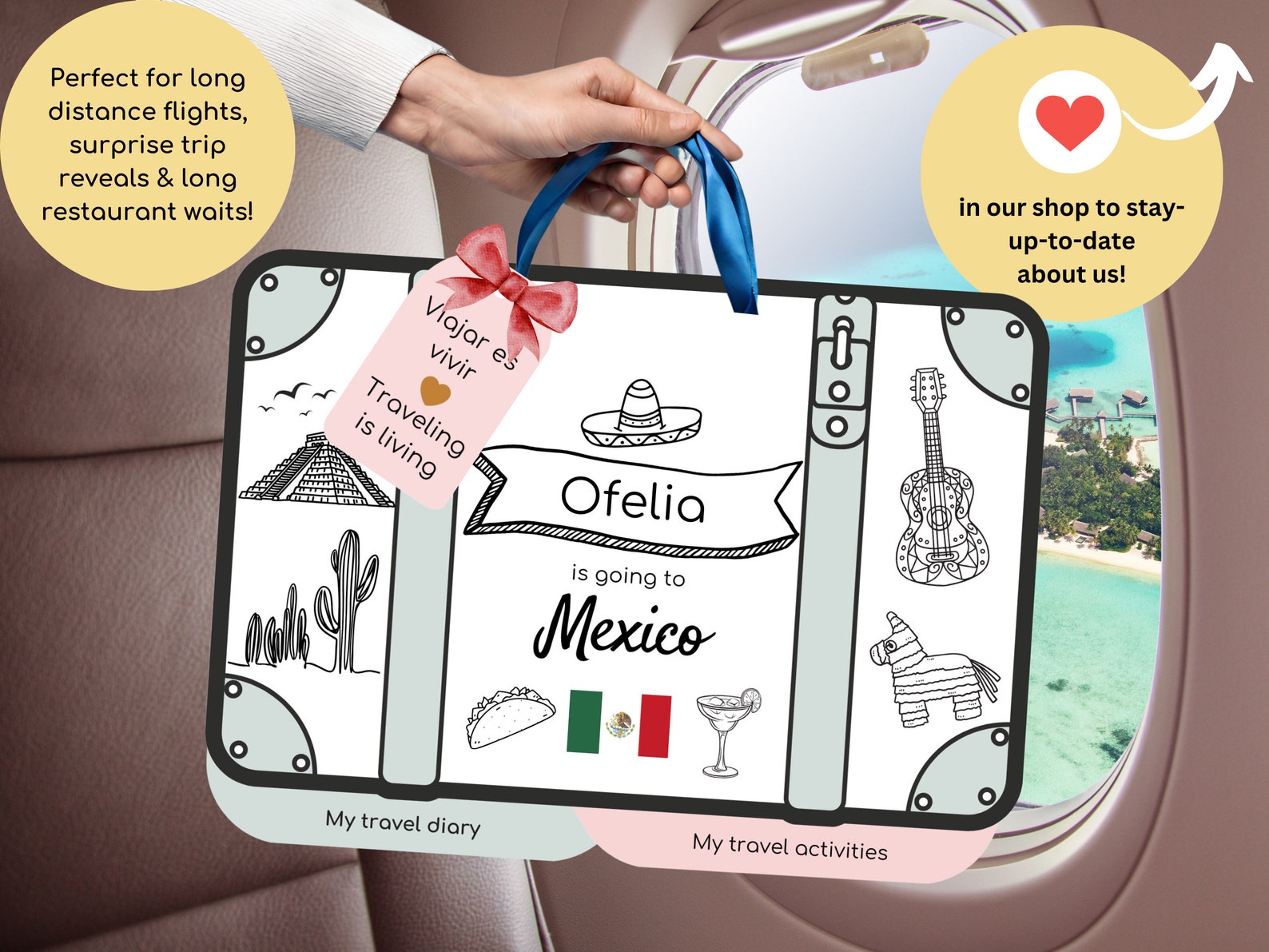Personalized Mexico Travel Journal Kit: Kids' Activity, Surprise Trip ...