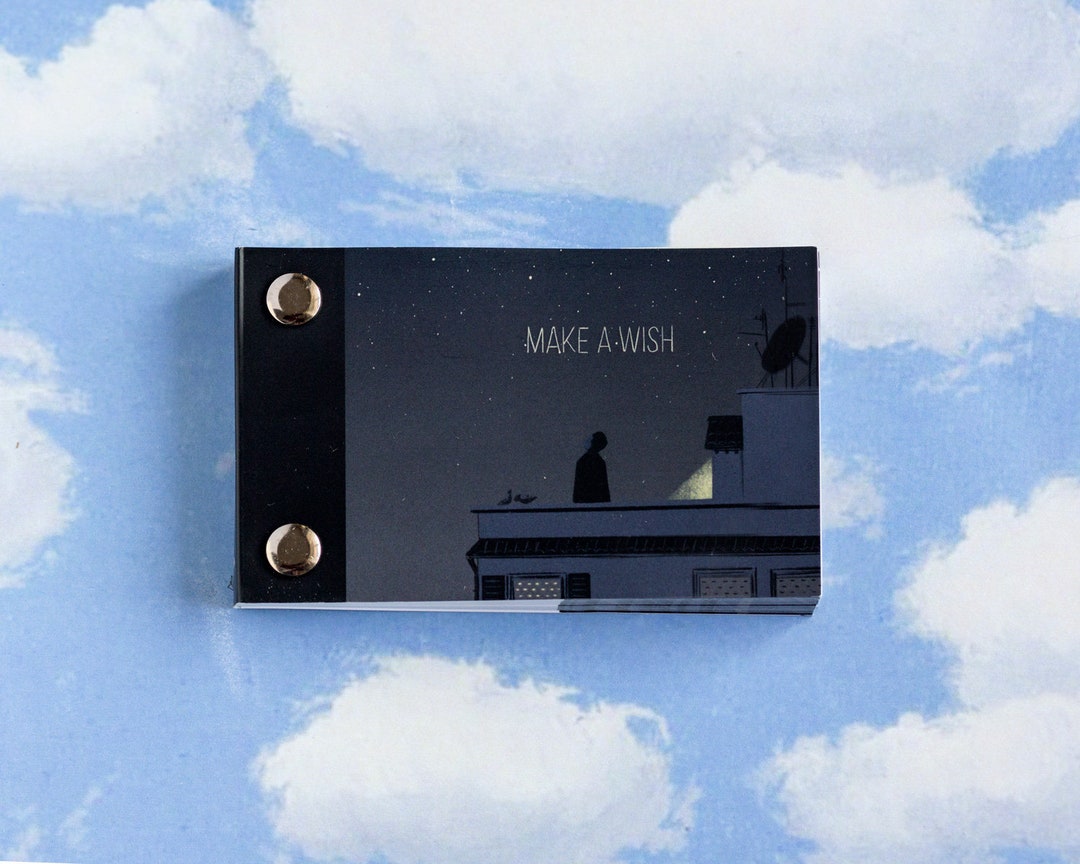 MAKE A WISH Animated Flipbook Greeting Card for Christmas Shooting Star ...