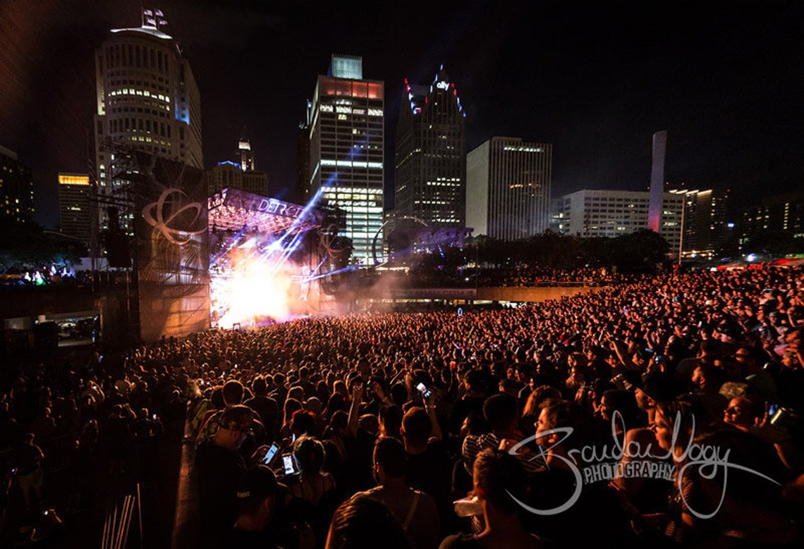 Detroit Skyline and Concert Photo, Fine Art Print - Etsy