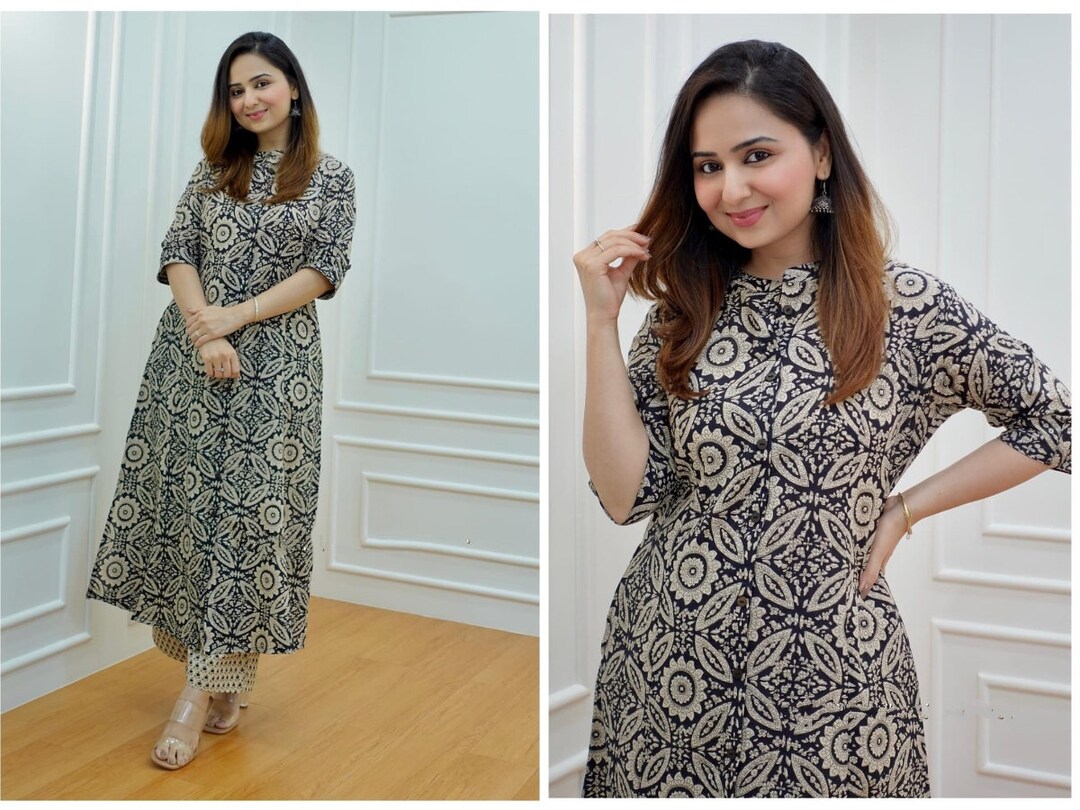 Indian Aline Kurta Pant 2pc Readymade Salwar Kameez Party - Etsy New ...