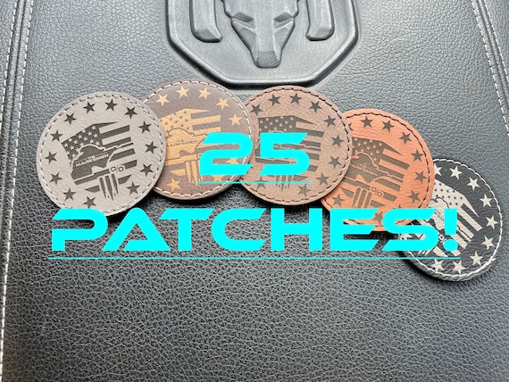 25 Custom Leather Patches With Adhesive Backing. Leatherette - Etsy