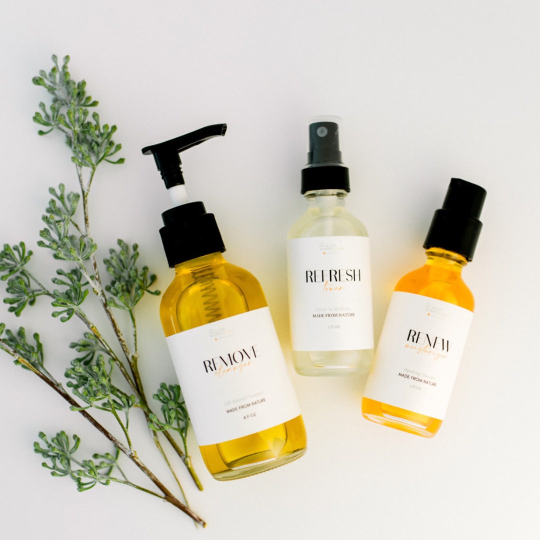 Natural Skin Care Kit, With Facial Brush, Organic Face Cleanser ,facial ...