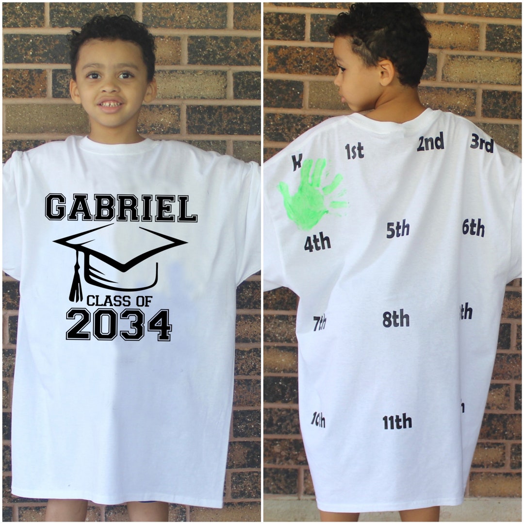 Graduation Grow With Me Handprint Shirt - Etsy