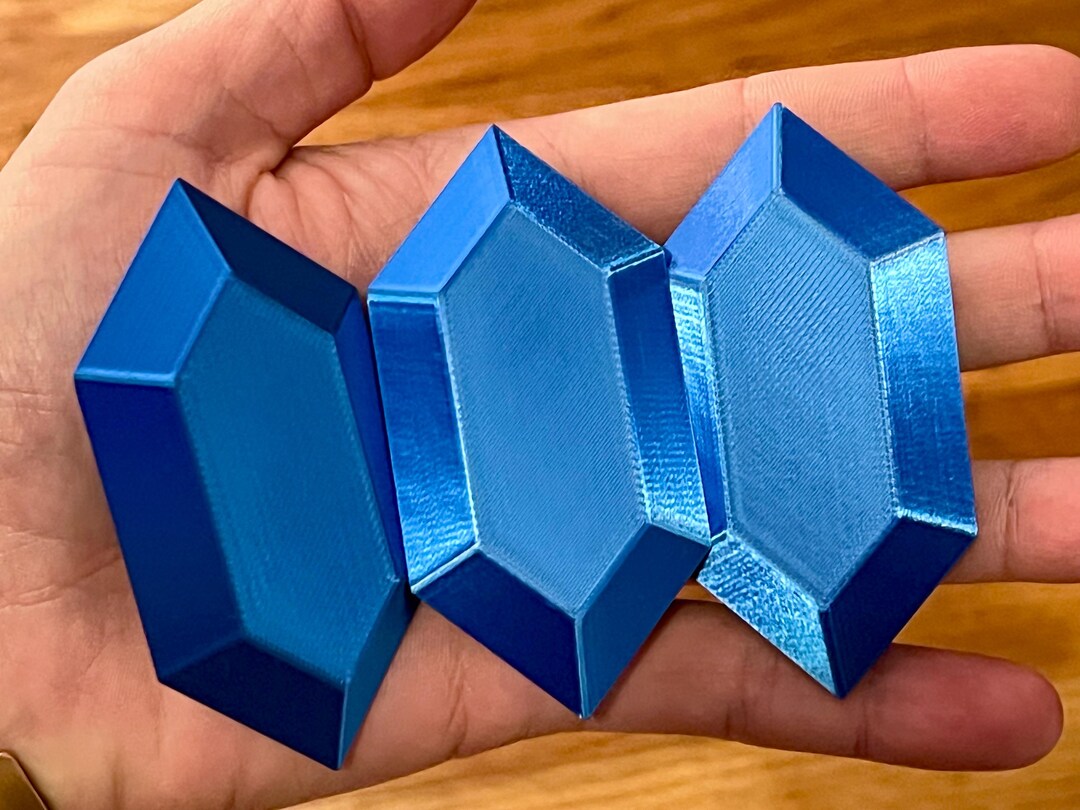 Legend of Zelda Large Blue Rupees Set of 3 - Etsy