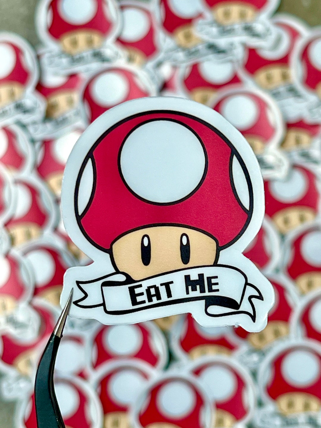 Mushroom Vinyl Sticker Mario Kart Nintendo - Etsy