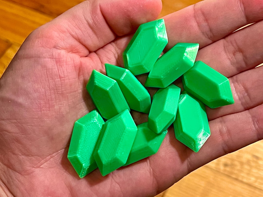 Legend of Zelda Small Green Rupees Set of 10 - Ocarina of Time and ...