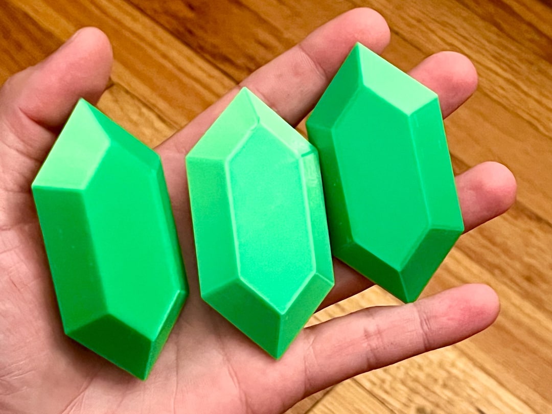 Legend of Zelda Large Green Rupees Set of 3 - Ocarina of Time, Majora's ...