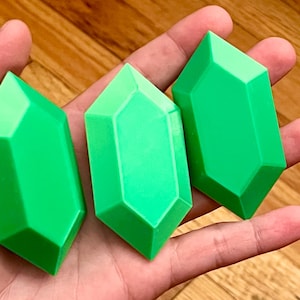 Legend of Zelda Large Green Rupees Set of 3 - Ocarina of Time, Majora's ...