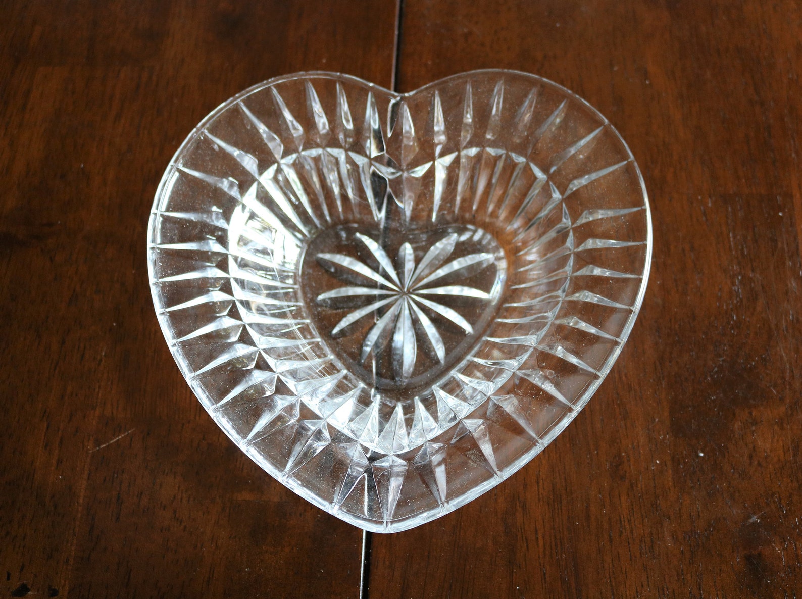 Clear Glass Heart Bowl Heart Dish for Display or Hold Special | Etsy