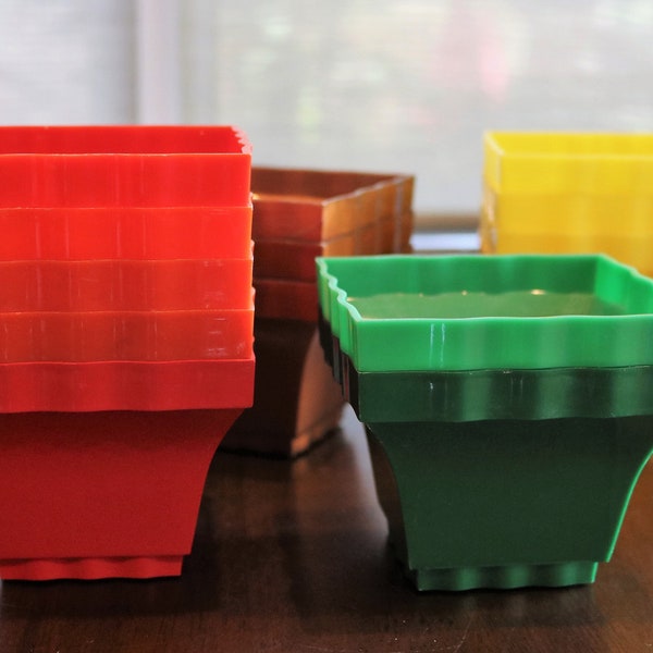 Plastic Flower Pots - Etsy