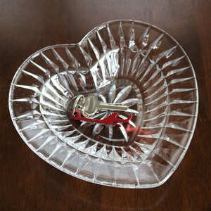 Clear Glass Heart Bowl Heart Dish for Display or Hold Special | Etsy