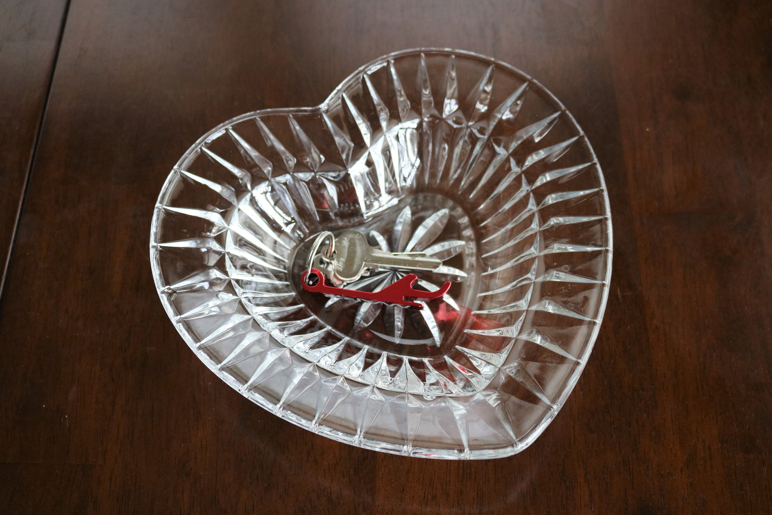 Clear Glass Heart Bowl Heart Dish for Display or Hold Special | Etsy