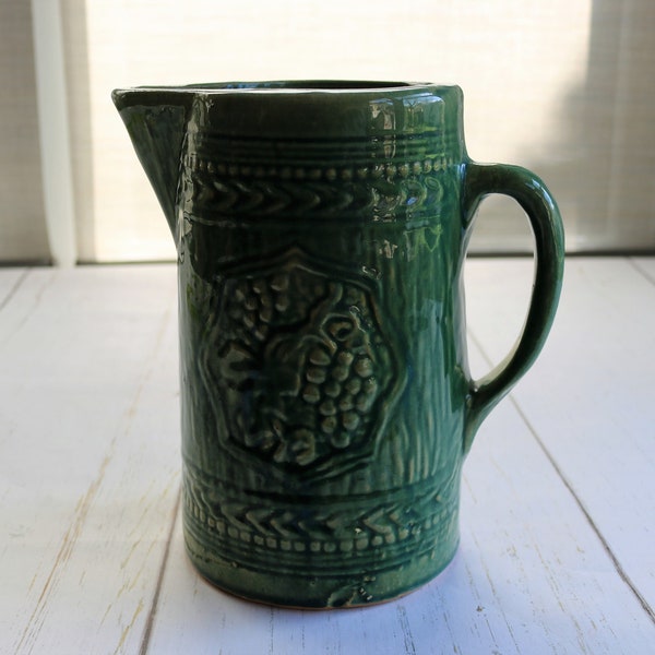 Yellow Ware Pitcher - Etsy