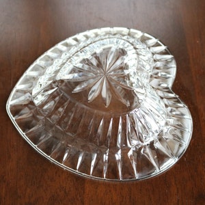 Clear Glass Heart Bowl Heart Dish for Display or Hold Special | Etsy