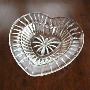 Clear Glass Heart Bowl Heart Dish for Display or Hold Special | Etsy
