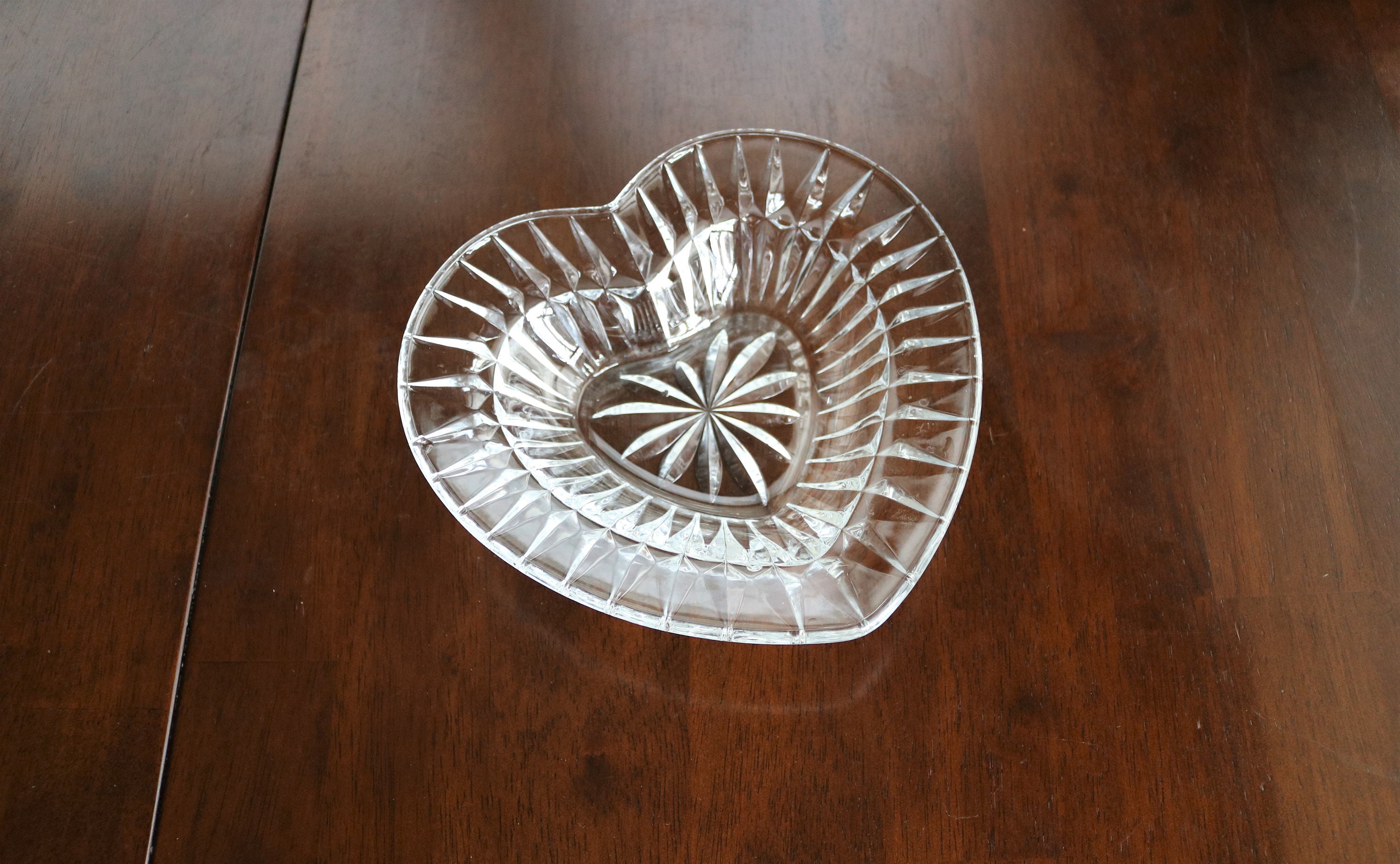 Clear Glass Heart Bowl Heart Dish for Display or Hold Special | Etsy