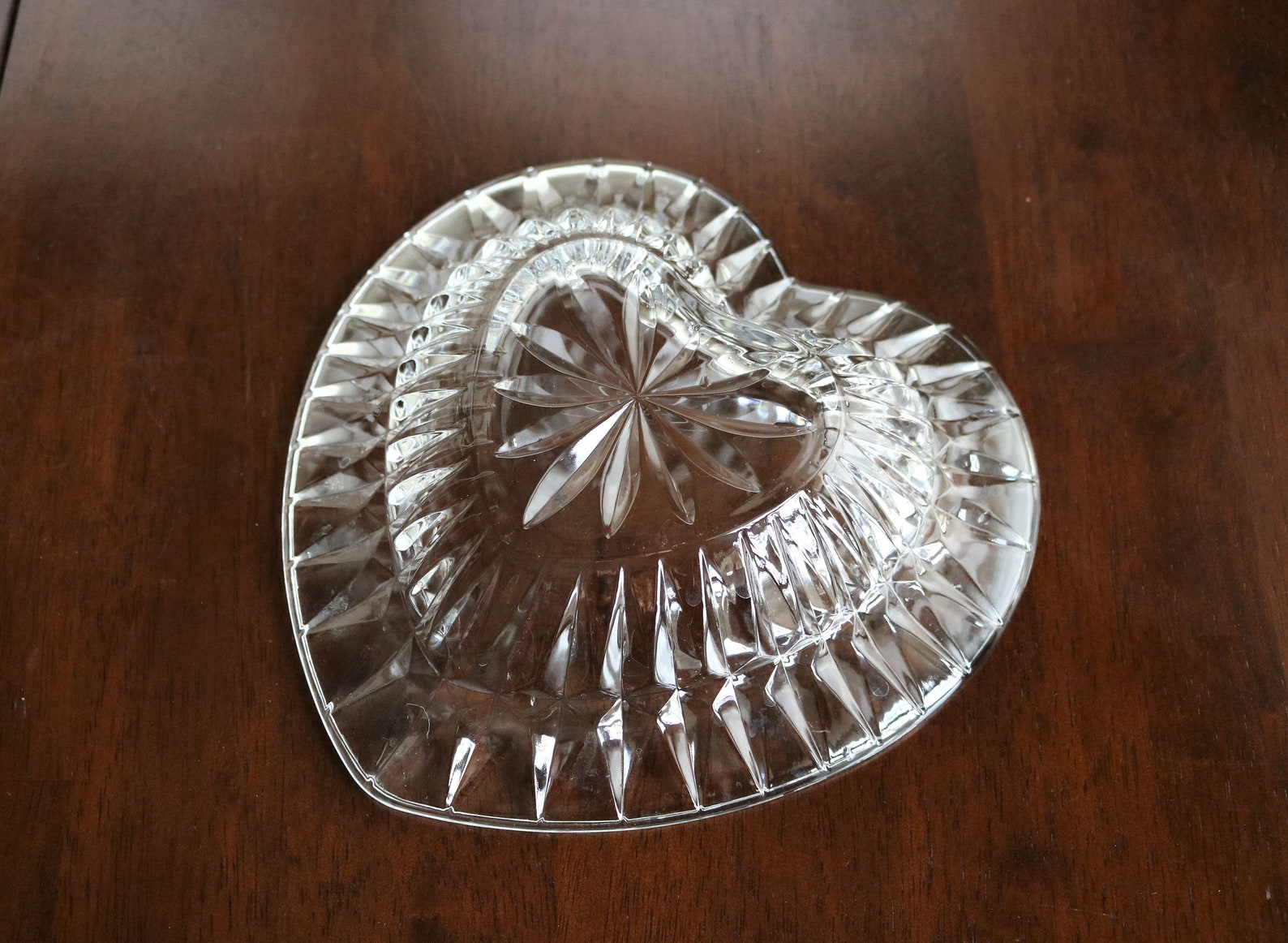 Clear Glass Heart Bowl Heart Dish for Display or Hold Special | Etsy