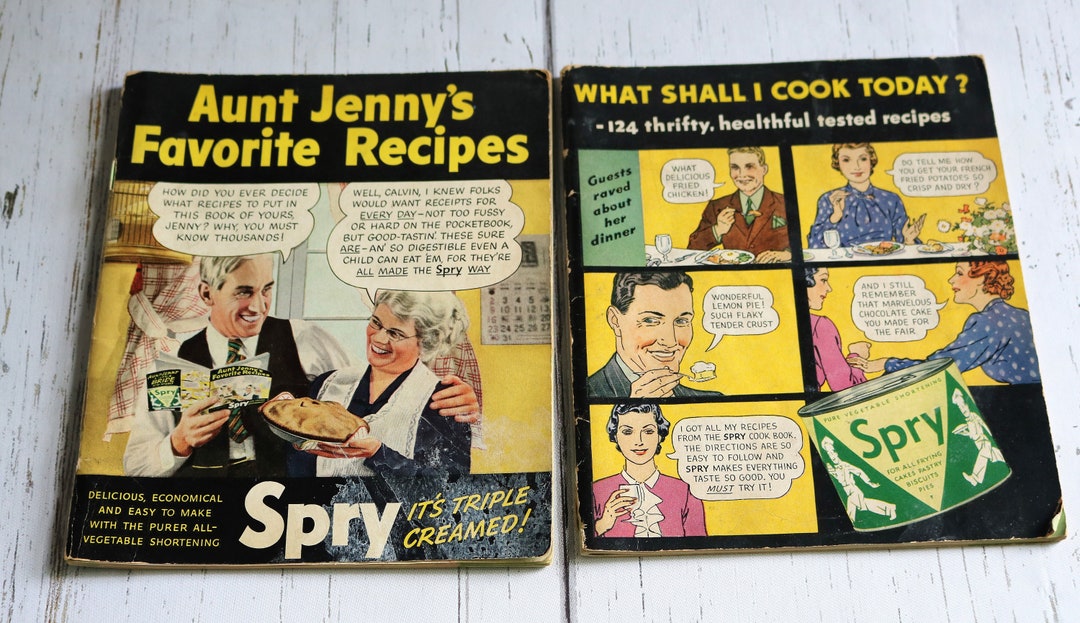Aunt Jenny Recipe Booklets 2 From Spry Shortening, Vintage Cookbooks of ...