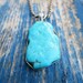 Beautiful Asymmetrical Rough Blue Turquoise Pendant in Sterling Silver ...