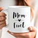 Mom Fuel Coffee Mug | Love Heart Style Mug | White Ceramic Mug for ...
