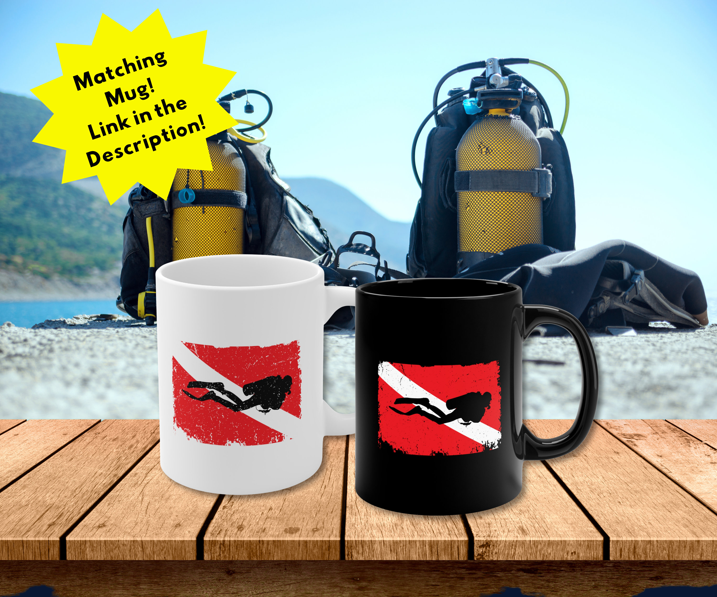 Vintage Diver Dive Flag Hooded Sweatshirt | Distressed Style Diver Down ...