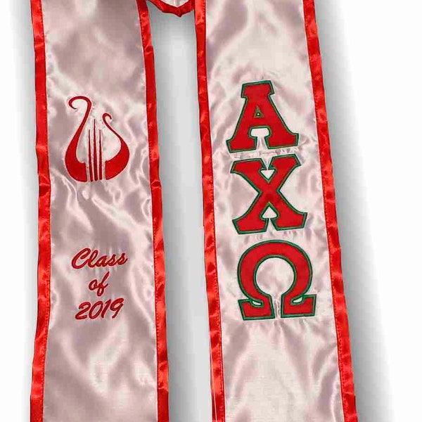 Alpha Chi Omega Graduation Stoles - Etsy