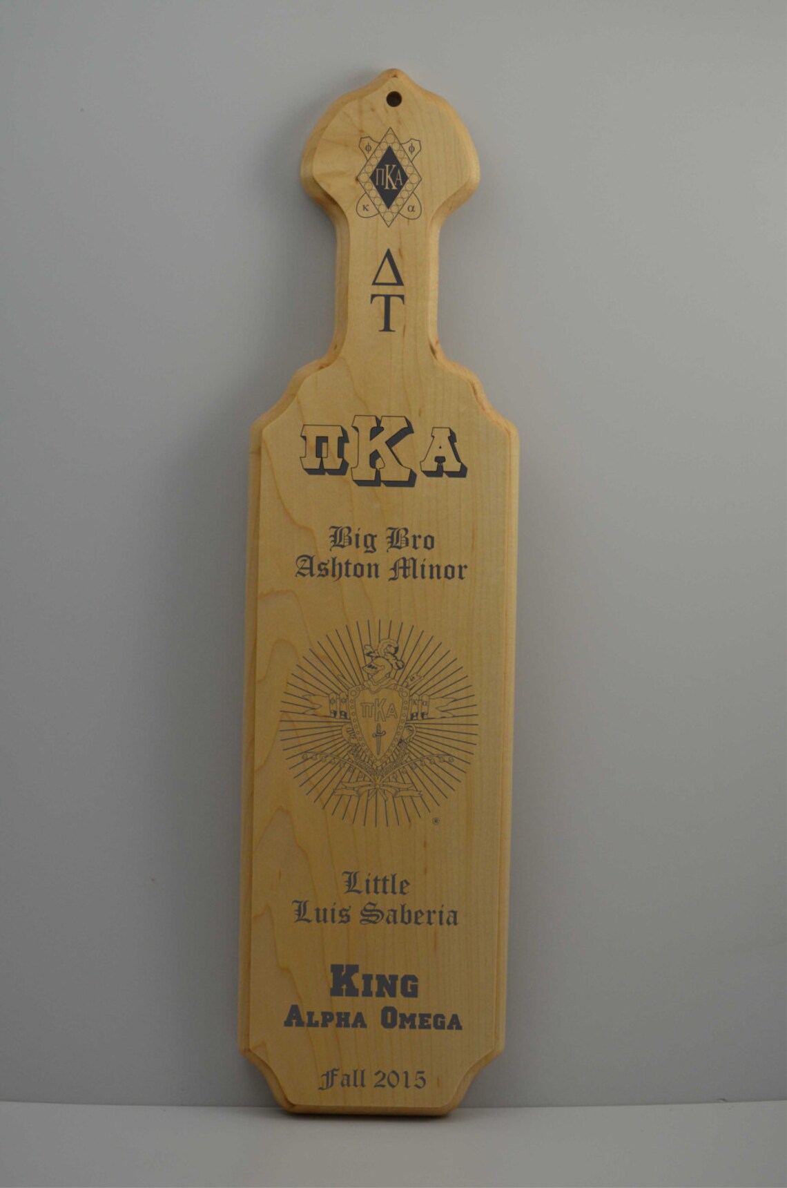 Laser Engraved Fraternity Paddle, Custom Engraved Fraternity Paddle, Pi ...