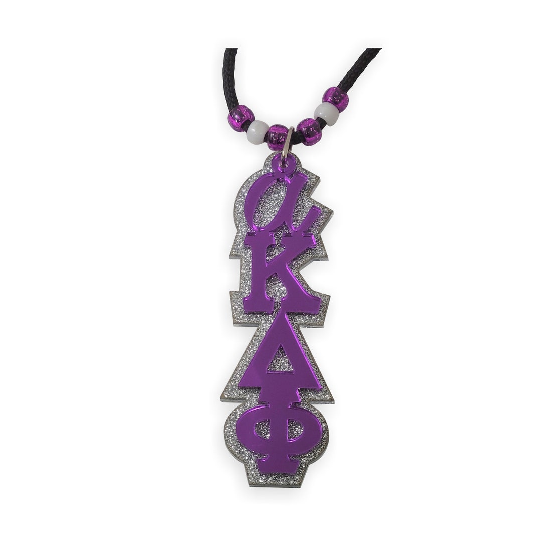 Alpha Kappa Delta Phi-tiki; Acrylic; Purple Mirror Front on Silver ...