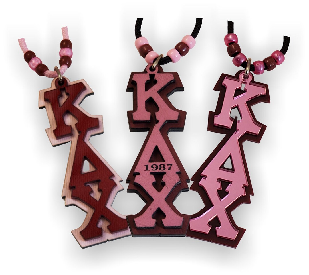 Kappa Delta Chi Glitter Tikis, KD Chi Mirror Necklace, G - 15663-21FD1D ...
