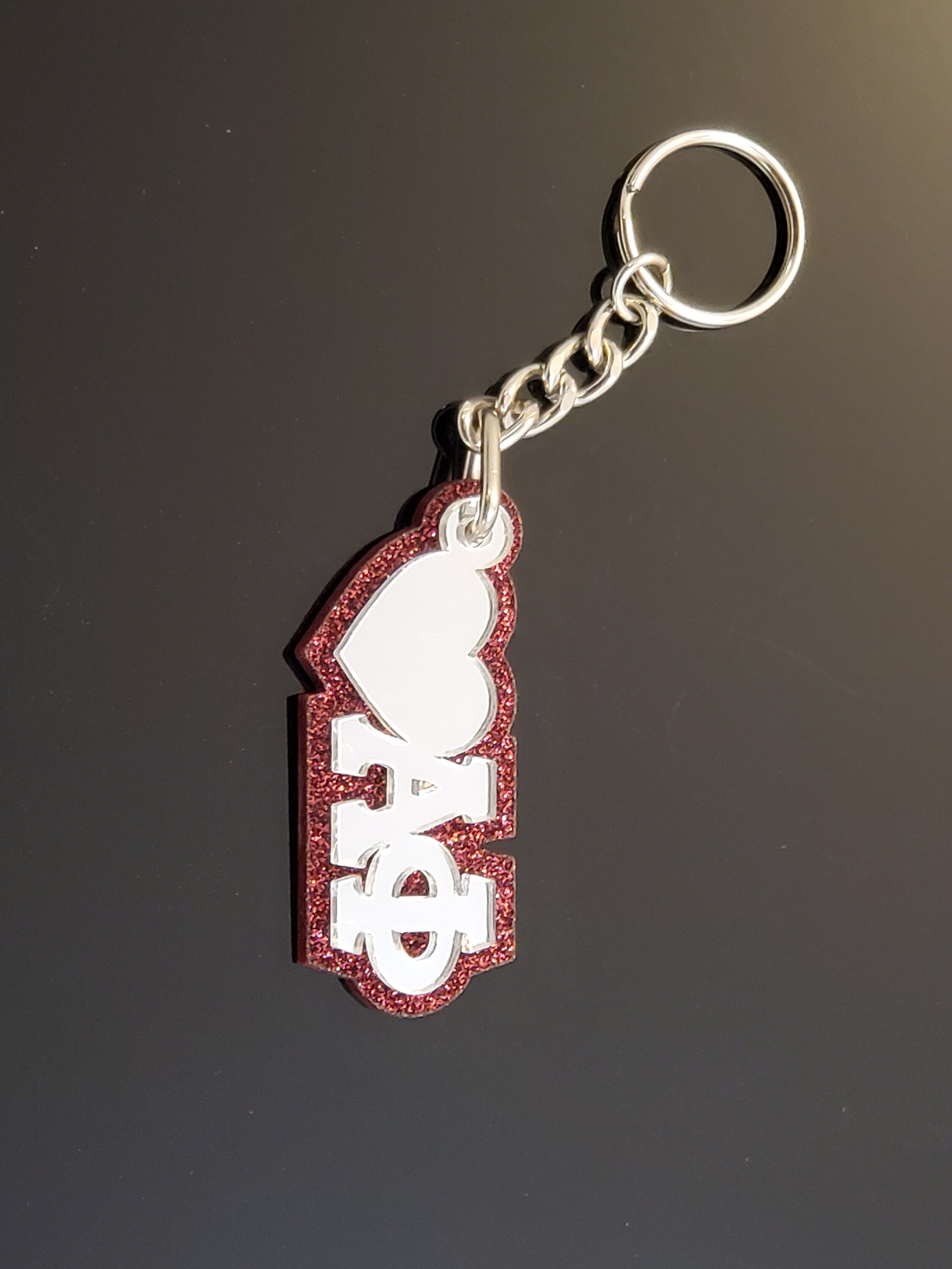 Alpha Phi I Love Alpha Phi Key Chain Mirror on Acrylic - Etsy