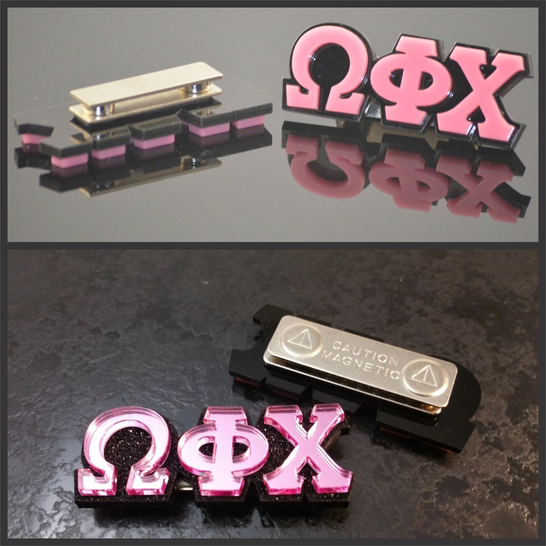 Omega Phi Chi-pin, Magnetic, Greek Letters-wfc-pin-mag - Etsy