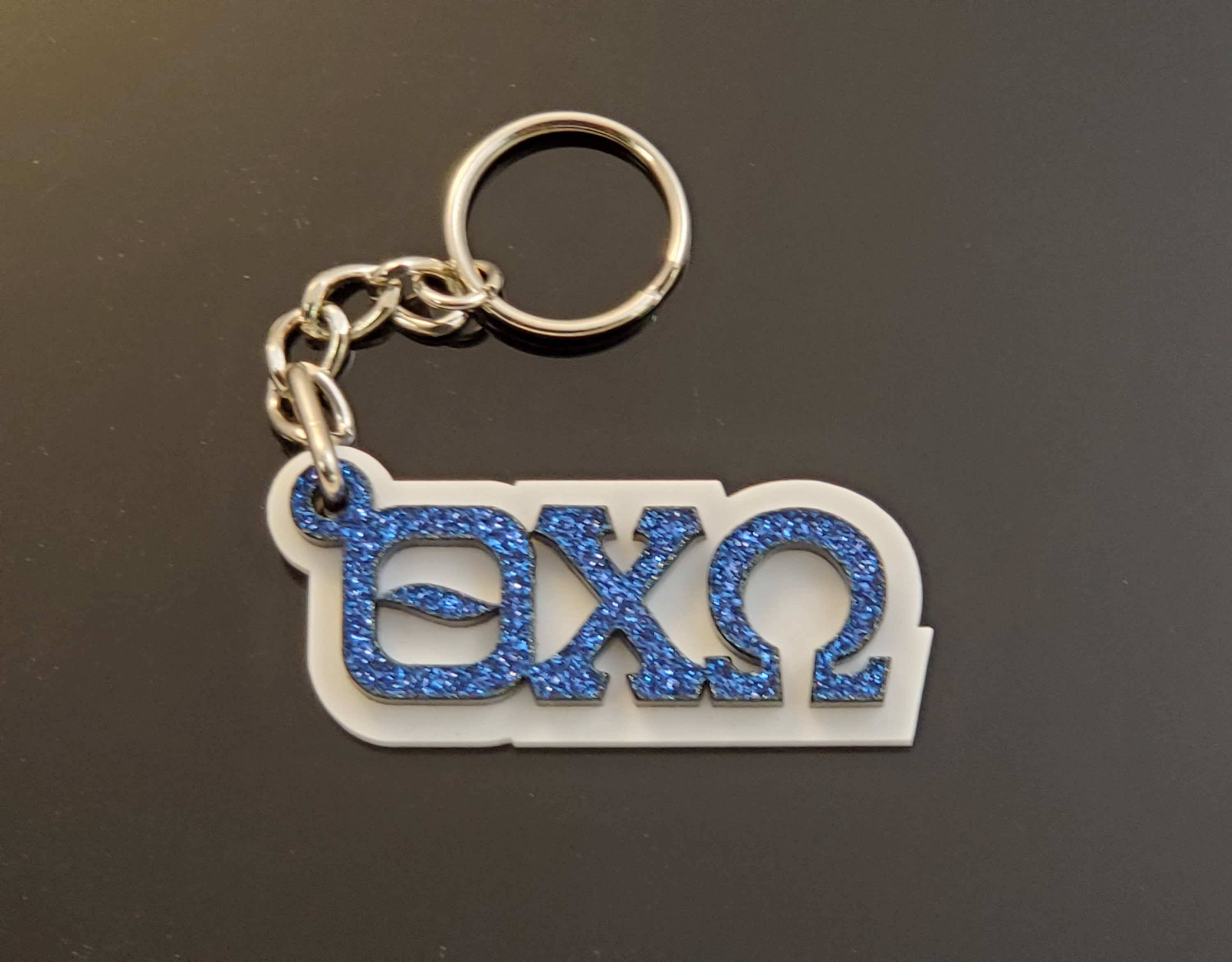 Theta Chi Omega Sapphire Glitter Letters sur lacrylique blanc - Etsy France