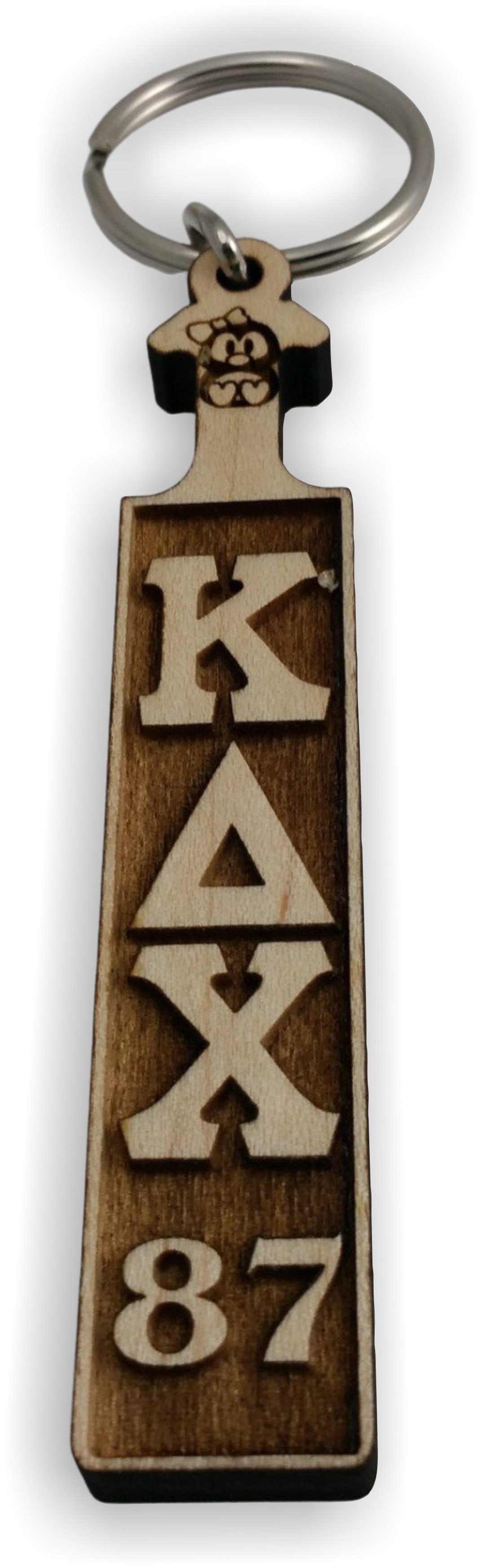 Kappa Delta Chi Paddle Key Chain With Penguin, Letters, and Year ...