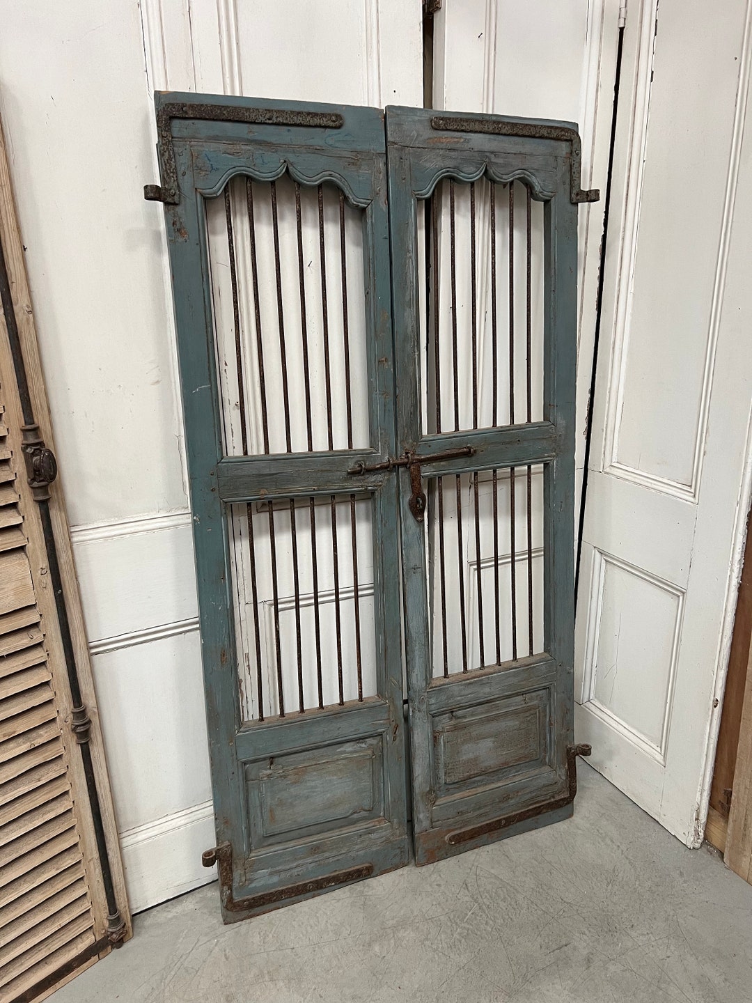 Antique Indian Shutter Doors - Etsy