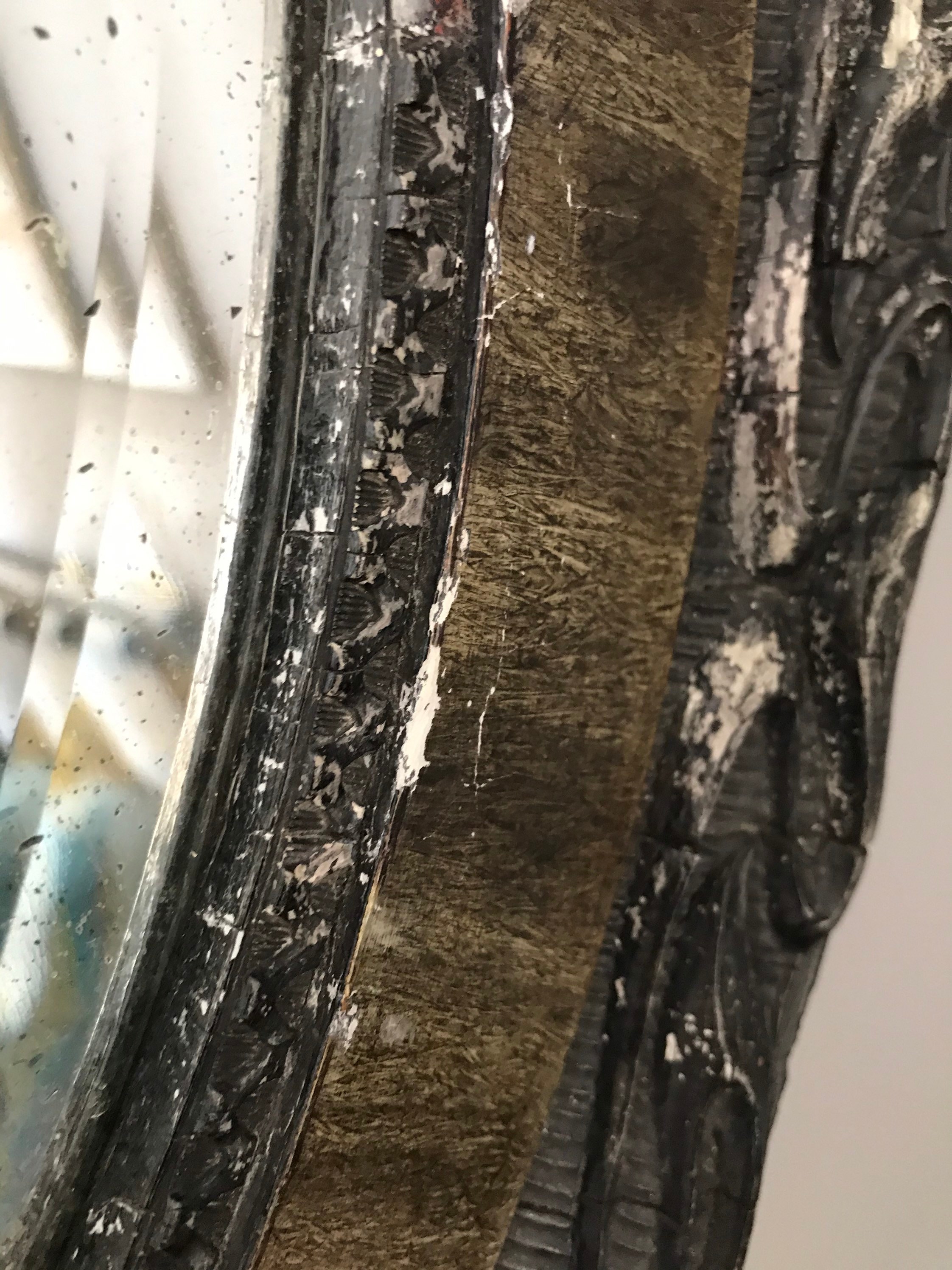 Vintage Shabby Bevelled Mirror With Foxing to the Glass. | Etsy