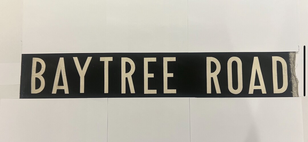 Vintage Linen Bus Roll Sign, Unframed From baytree Road Bath. - Etsy